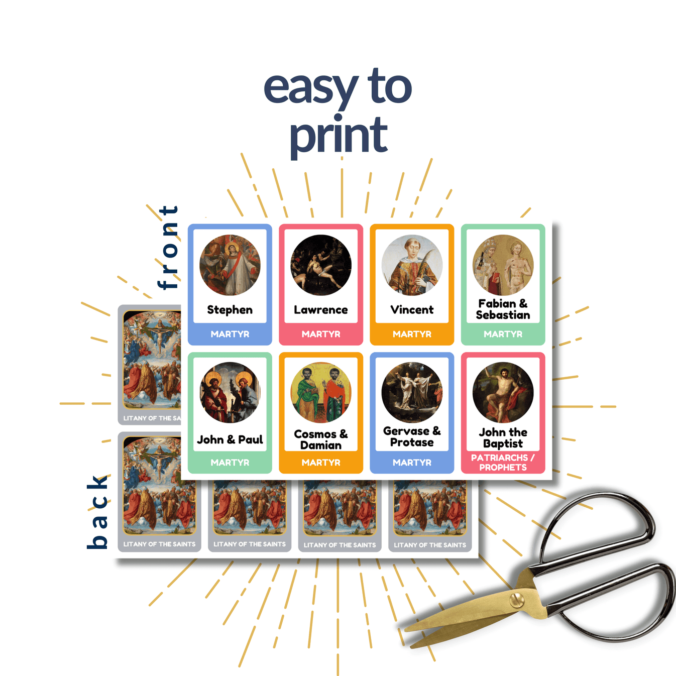 Litany of the Saints Card Game and All Saints Day Activities for Kids ...