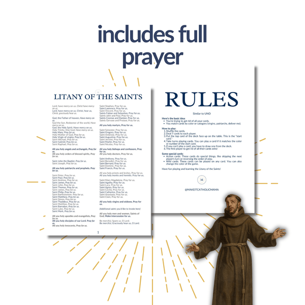 Litany of the Saints Card Game and All Saints Day Activities for Kids ...
